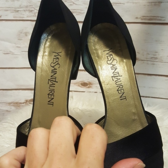 Yves Saint Laurent | Shoes | Vintage Ysl Black Dorsay Block Heel | Poshmark